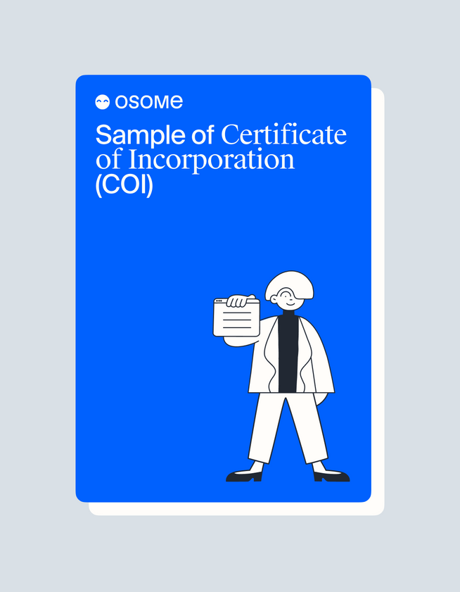 Certificate of Incorporation (COI) Sample – Osome Guides