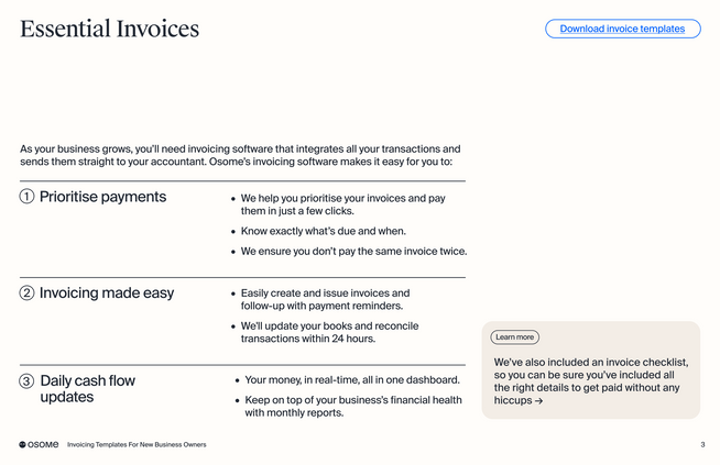 Invoice Templates for Your First Year of Business