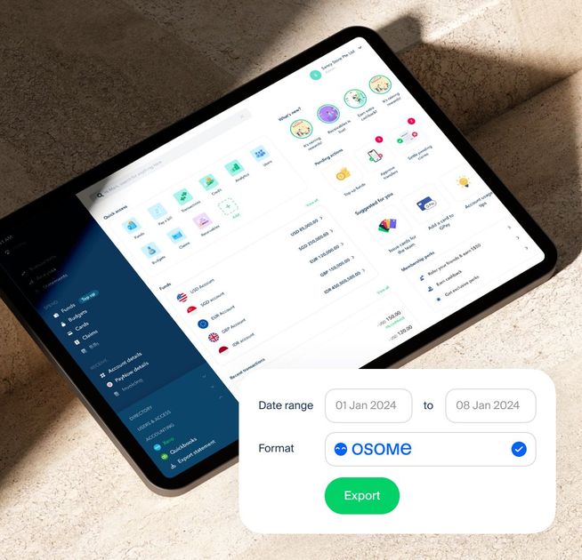 Open Your Aspire Business Account in Singapore with Osome